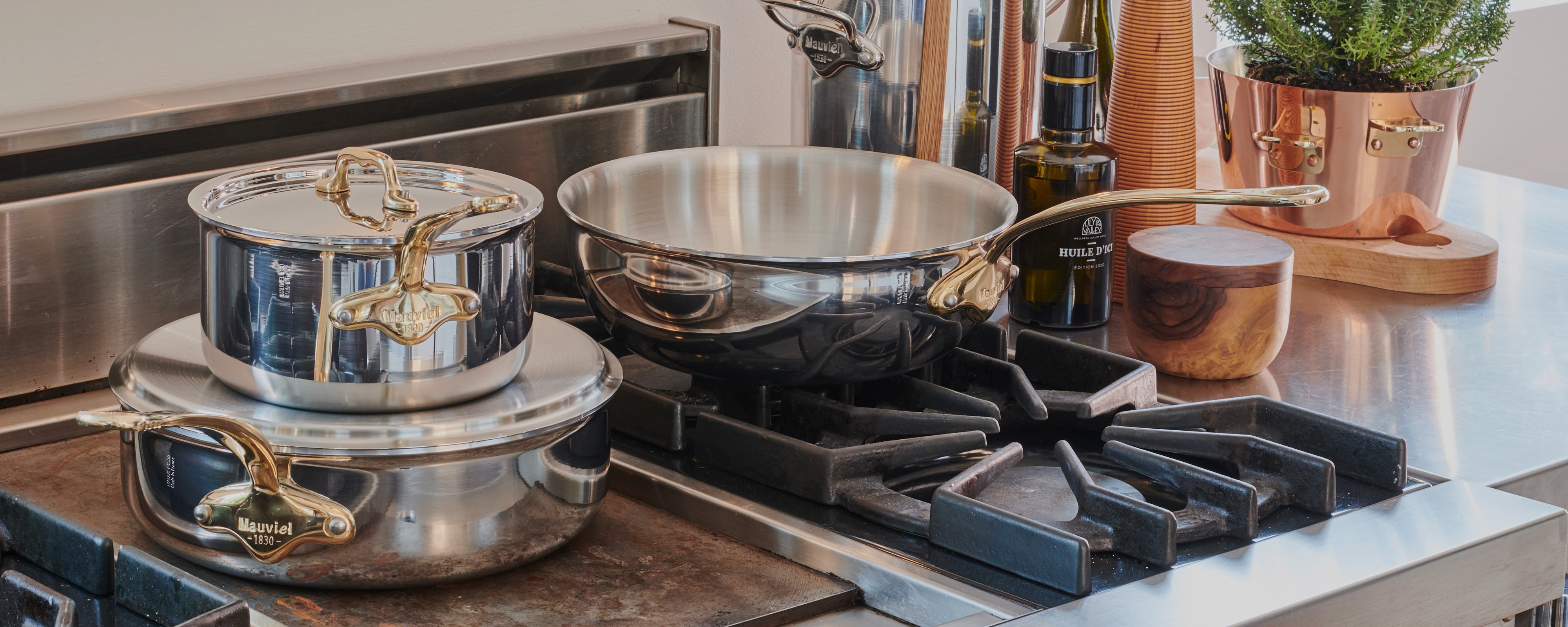 M'COOK B 5-Ply Cookware, Brass Handles – Mauviel1830