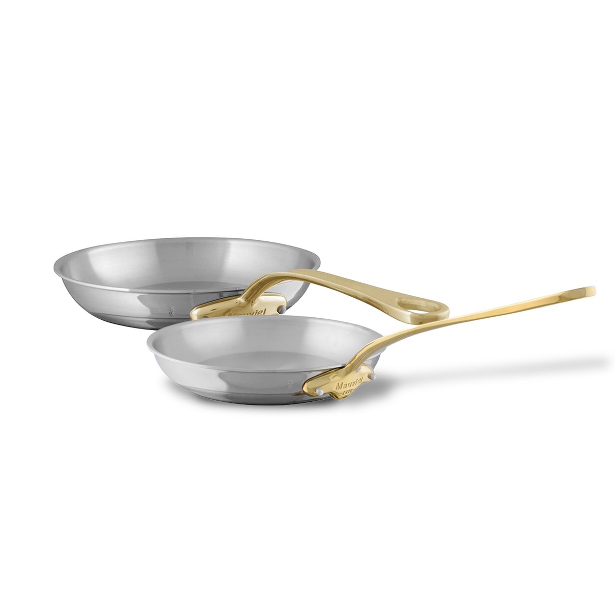 Mauviel M'COOK B 5-Ply 2-Piece Frying Pan Set With Brass Handles ...