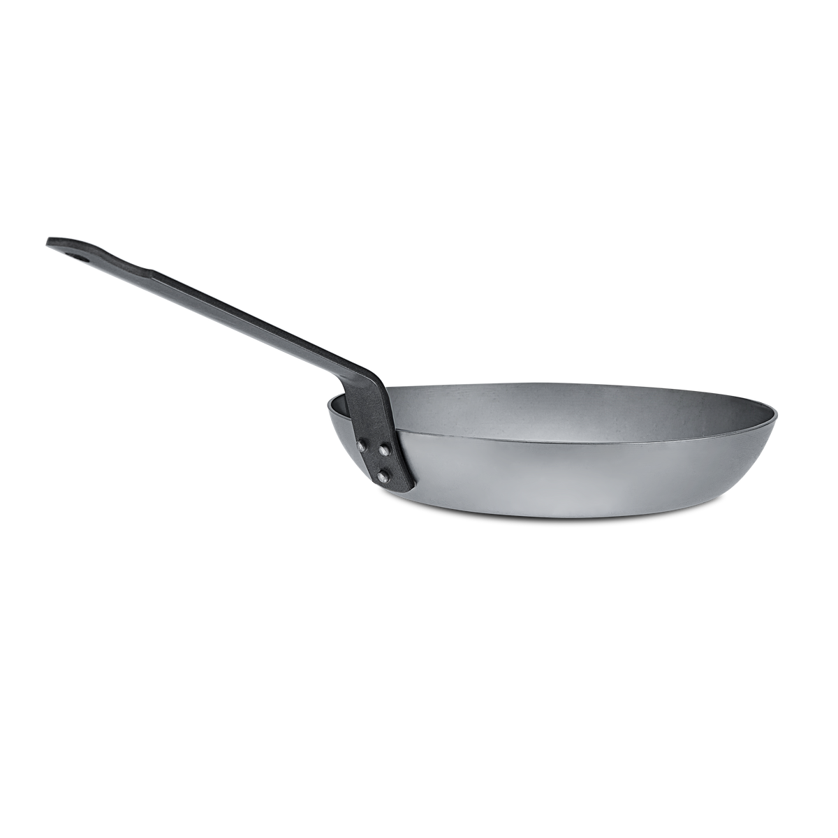 Mauviel M'STEEL Black Carbon Steel Round Frying Pan With Iron Handle ...