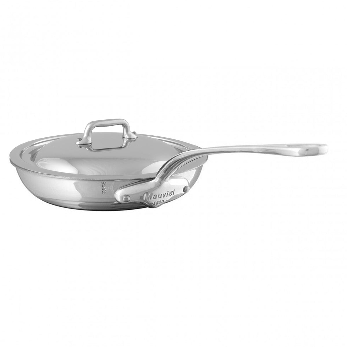Mauviel M'COOK 5-Ply Nonstick Frying Pan With Curved Lid, Cast Stainle ...