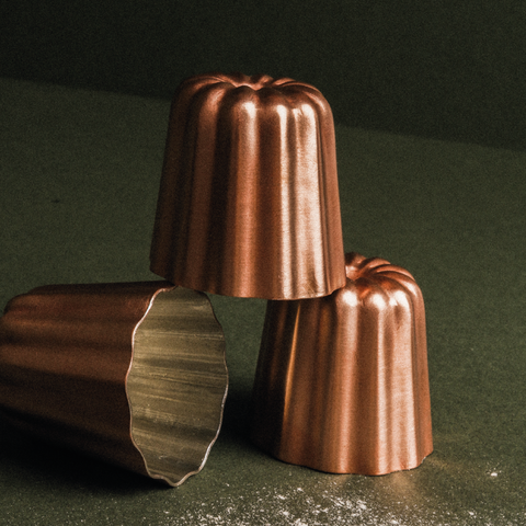 Mauviel M'PASSION Copper 4-Piece Copper Tinned Canele Mold Set, 1.8-In ...